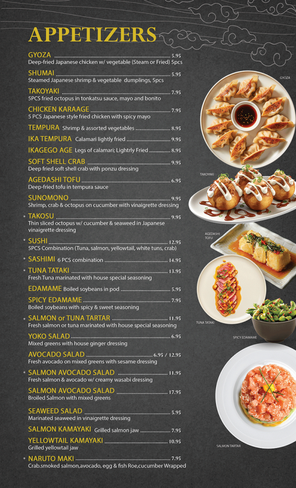 Menu – Yoko Sushi