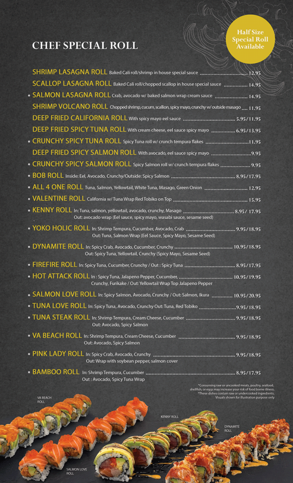 Menu – Yoko Sushi